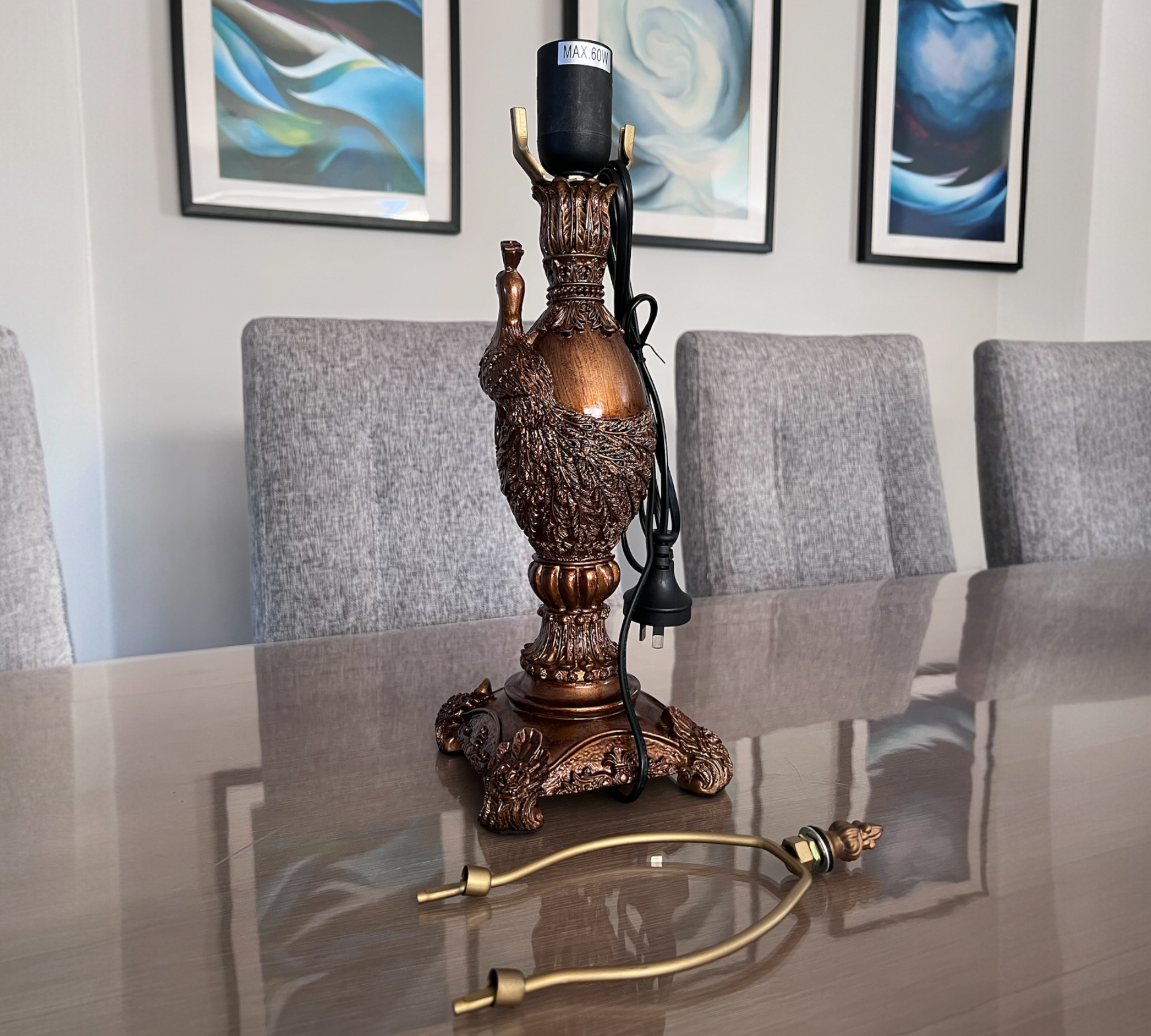 CDH Tiffany Table Lamp base 52.5cm high (17001) – CDH Tiffany Lamp